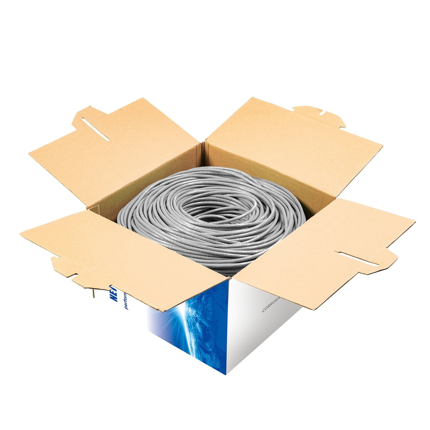 CAT6 Ethernet Cable 305M Roll Bare Copper UTP Solid Conductor - Grey ...