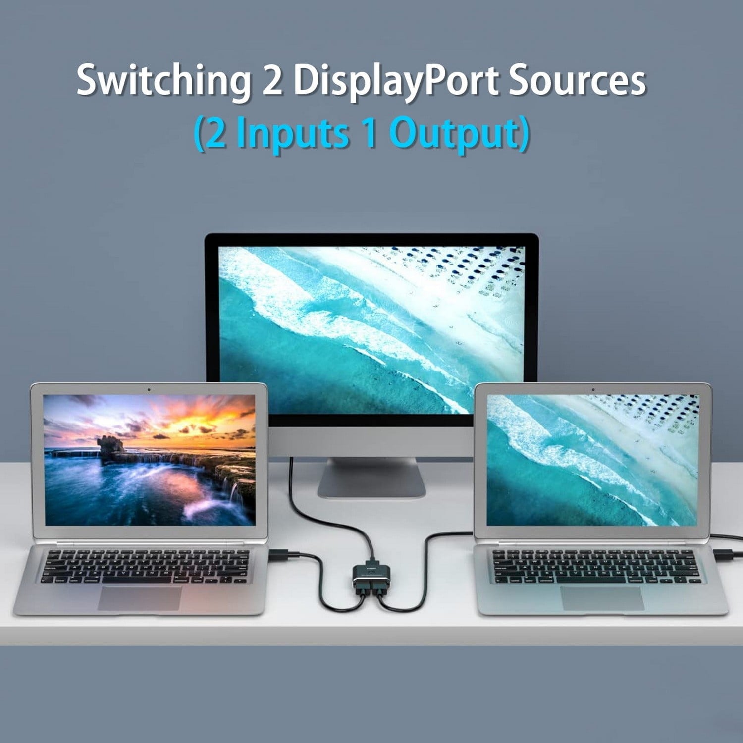 Simplecom Bi-Directional 2 Way DisplayPort Switch Selector DP 1.4 8K ...