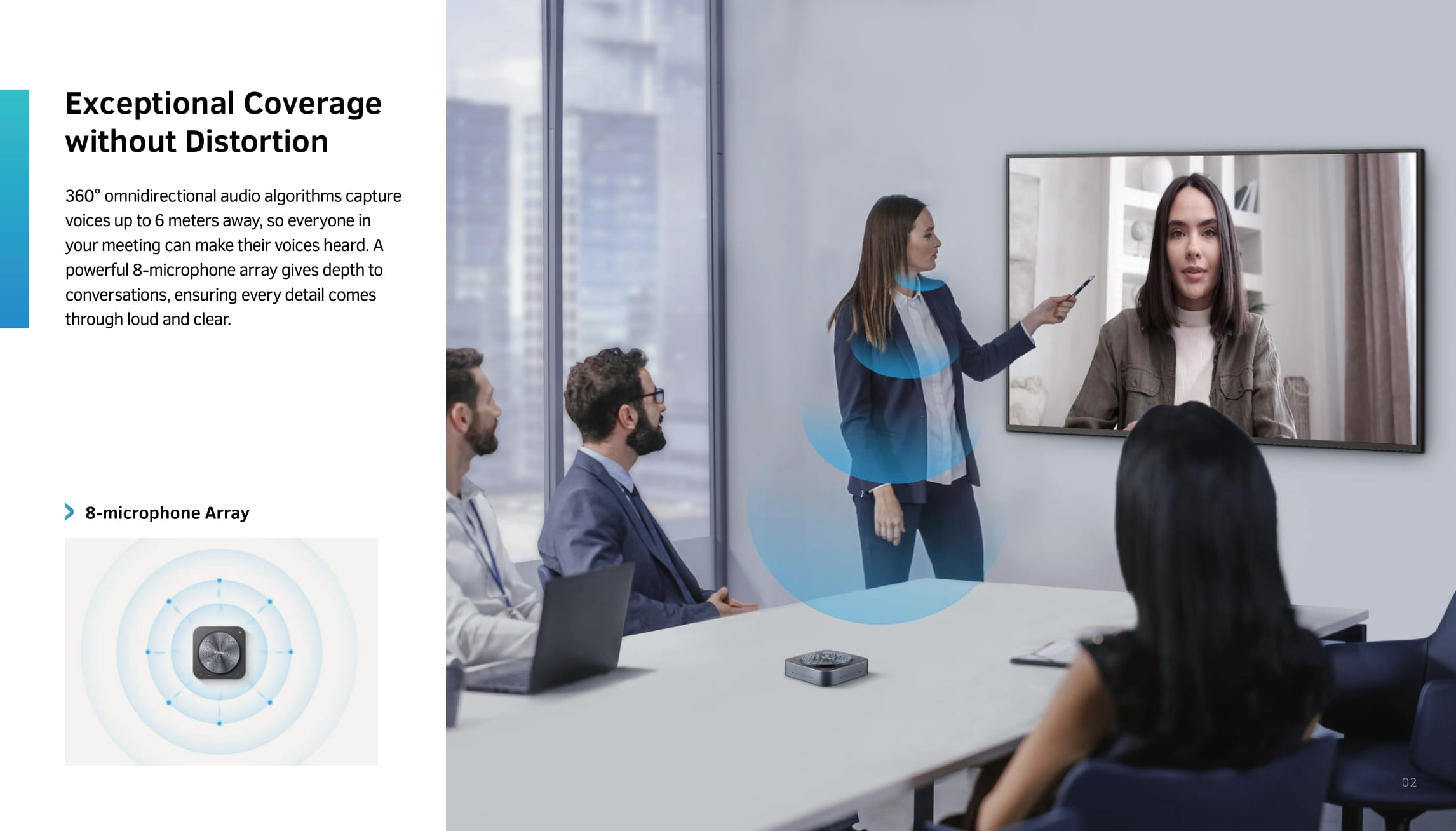 Maxhub Bluetooth *Zoom Certified* Teleconference Speakerphone BM35 - 6m Voice Pickup Range ...