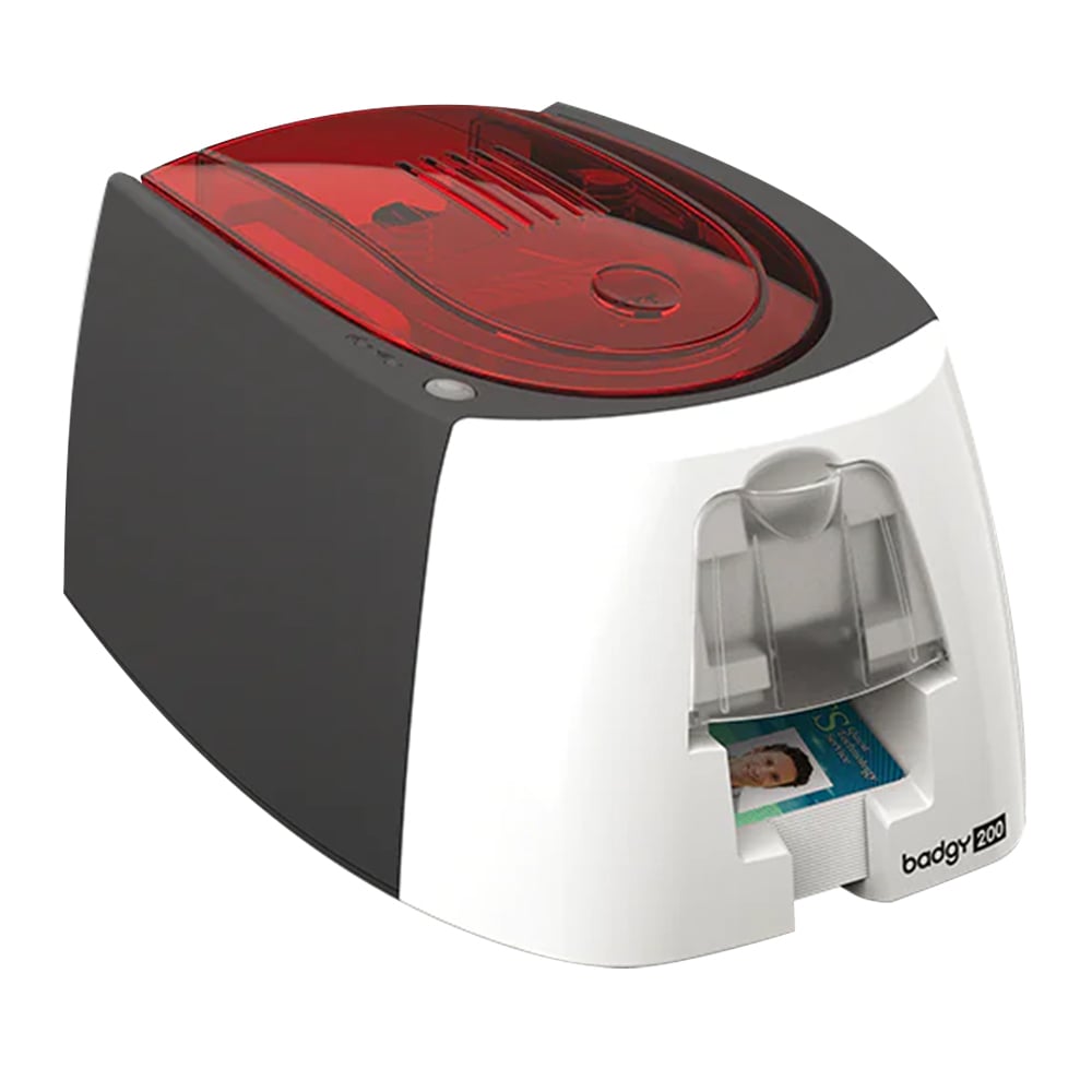 Evolis Badgy 200 Colour Plastic ID Card Printer Starter Package ...