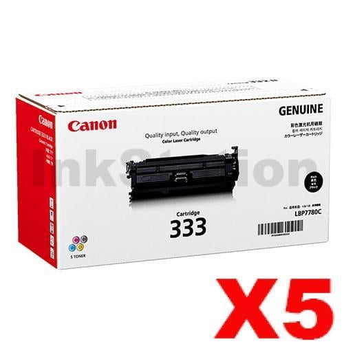 Canon 5 x Genuine CART-333 Black Toner Cartridge - 10,000 Pages - Toner ...