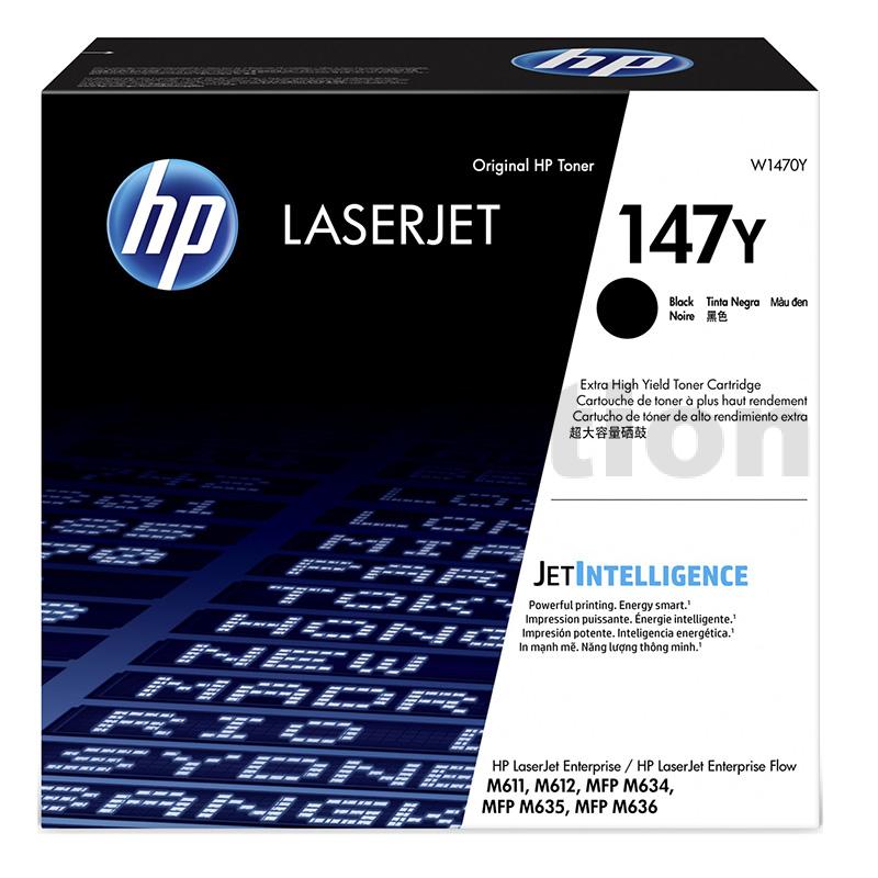 HP 147Y W1470Y Genuine Black Extra High Yield Toner Cartridge - 42,000 ...