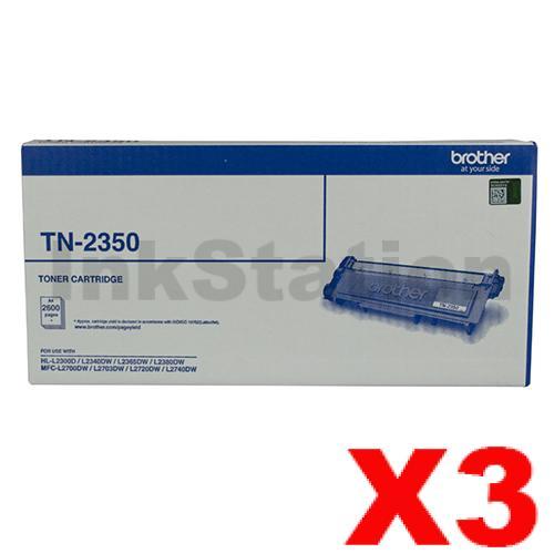 Brother 3 x Genuine TN-2350 Toner Cartridge - 2,600 pages - Toner ...