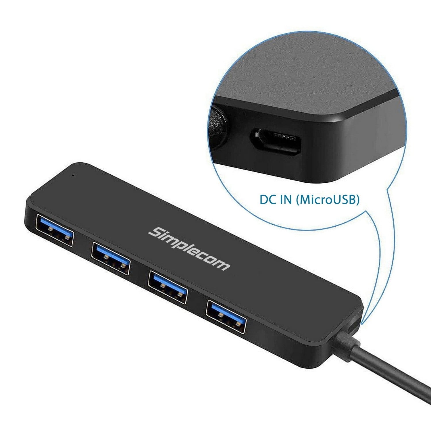 Compact USB-C to 4 Port USB-A Hub USB 3.2 Gen1 SuperSpeed Data Transfer ...