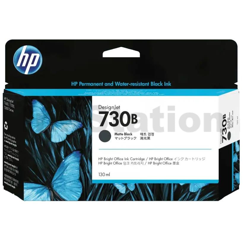 HP 730B Genuine Matte Black 130ML DesignJet Inkjet Cartridge 3ED45A ...