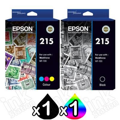 Epson 2 Pack Genuine 215 [BK+CL] Ink Combo [C13T215192+C13T216092 ...
