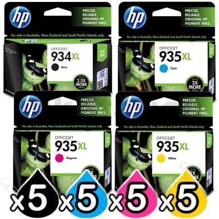 HP 5 sets of 4 Pack 934XL + 935XL Genuine High Yield Inkjet Cartridges ...