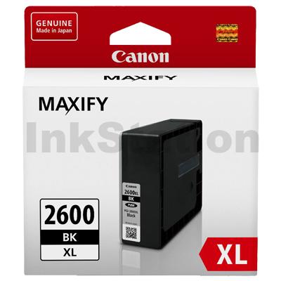 Canon PGI-2600XLBK Genuine Black High Yield Ink Cartridge - 2,500 pages ...