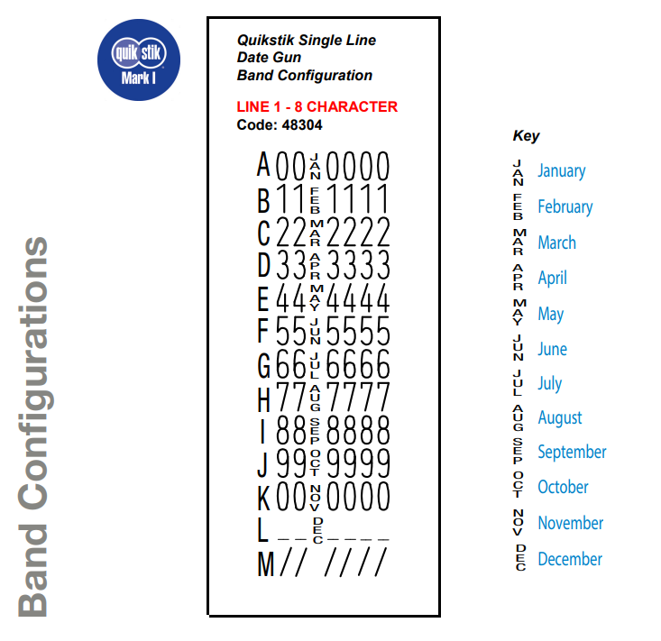QuikStik Mark I Single Line Date Gun 48304 - InkStation