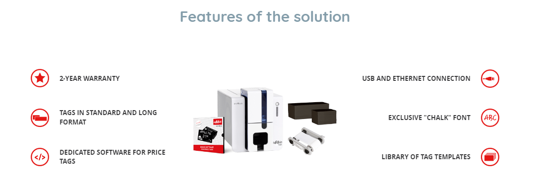 Edikio Flex Price Tag USB/Ethernet Single Sided Printer Bundle - InkStation