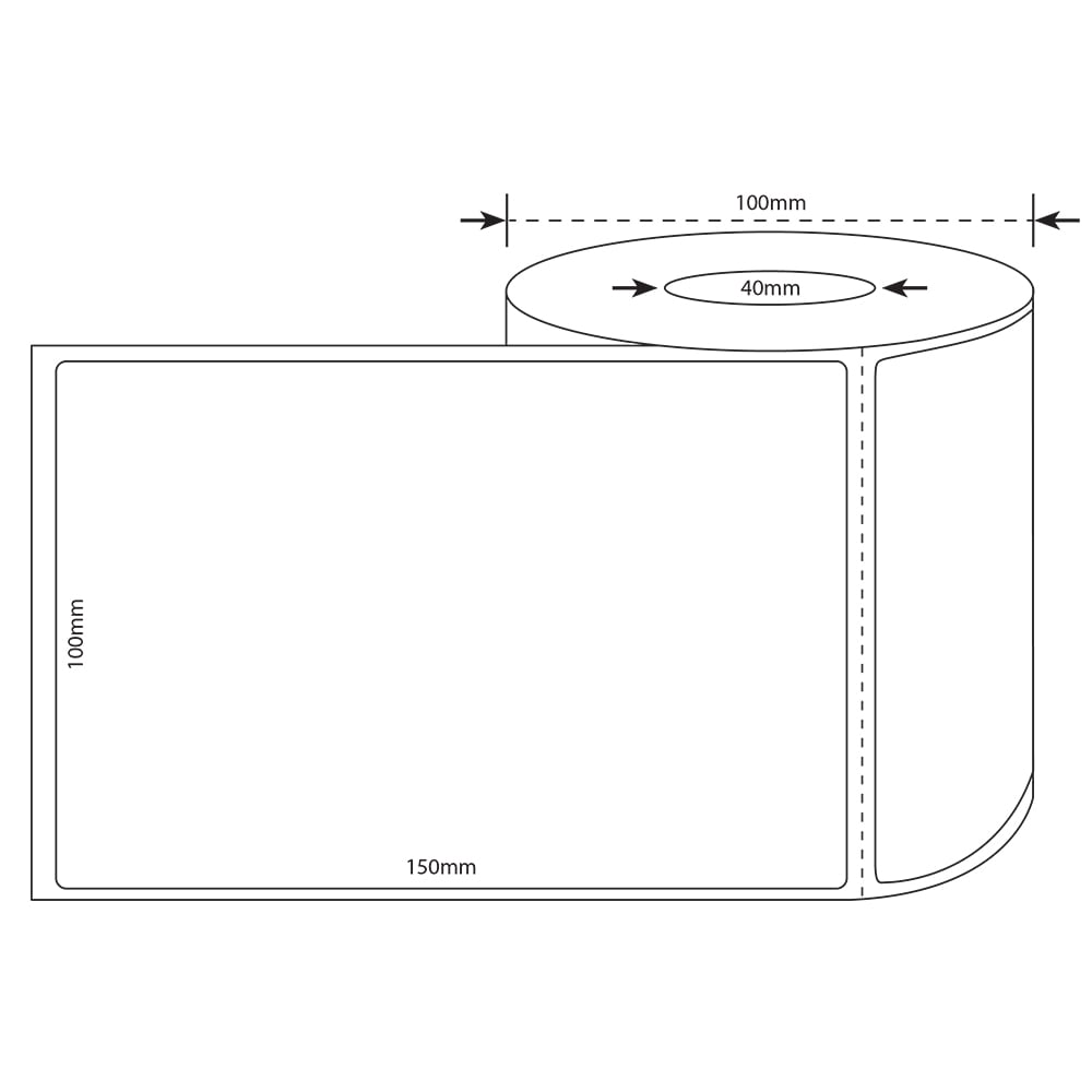 1 Roll TOLL Shipping Labels Perforated Thermal Label 100mm X 150mm ...