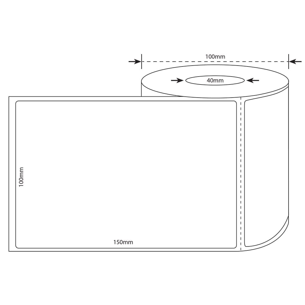 1 Roll TNT Shipping Labels Perforated Thermal Label 100mm X 150mm - 350 ...