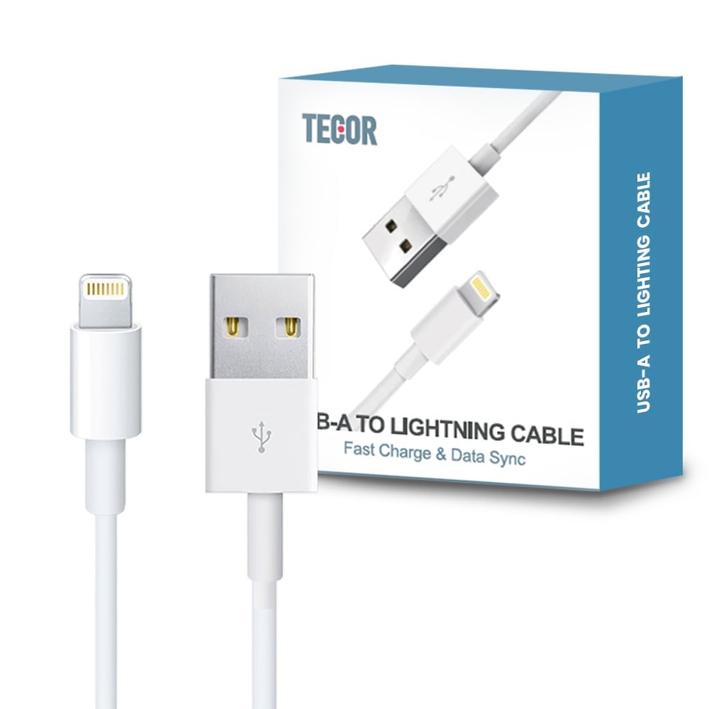 USB Type-A To Lightning Cable Charging & Data Sync for iPhone /iPad ...