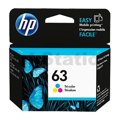 HP 63 Genuine [Tri Colour Pack] Inkjet Cartridge F6U61AA - 165 Pages ...
