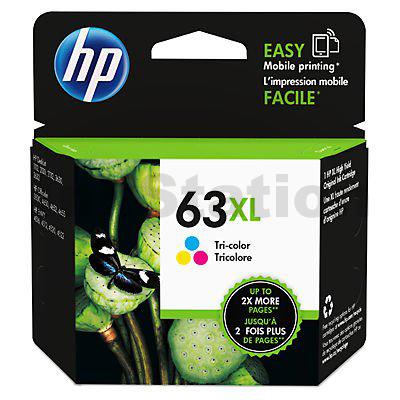 HP 63XL Genuine [Tri Colour Pack] High Yield Inkjet Cartridge F6U63AA ...