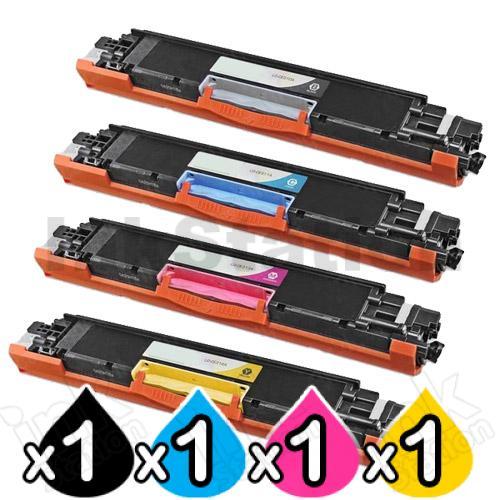 HP 4 Pack CE310A-CE313A (126A) Compatible Toner Cartridges [1BK,1C,1M ...
