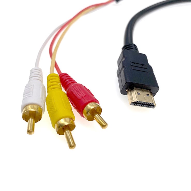 HDMI Male to 3 RCA RGB Male AV Video Audio Cable Converter 1.5m ...