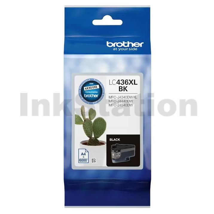 Brother Genuine LC-436XLBK High Yield Black Ink Cartridge - 6,000 pages ...