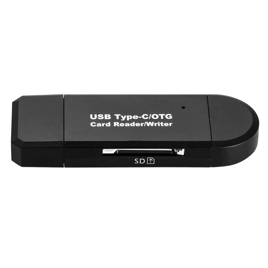 2-in-1 USB Type-C / USB 3.0 Card Reader OTG for SD and MicroSD Cards Up ...