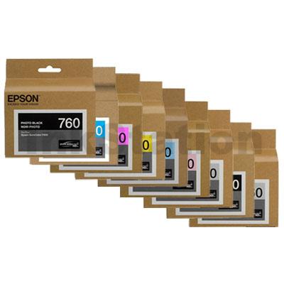 Epson 9 Pack 760 Genuine Ink Combo [C13T760100-C13T760900] [1PBK,1C,1M ...