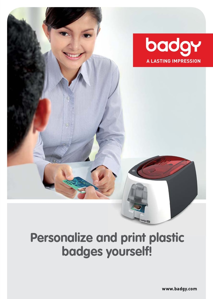 Evolis Badgy 200 Colour Plastic ID Card Printer Starter Package ...