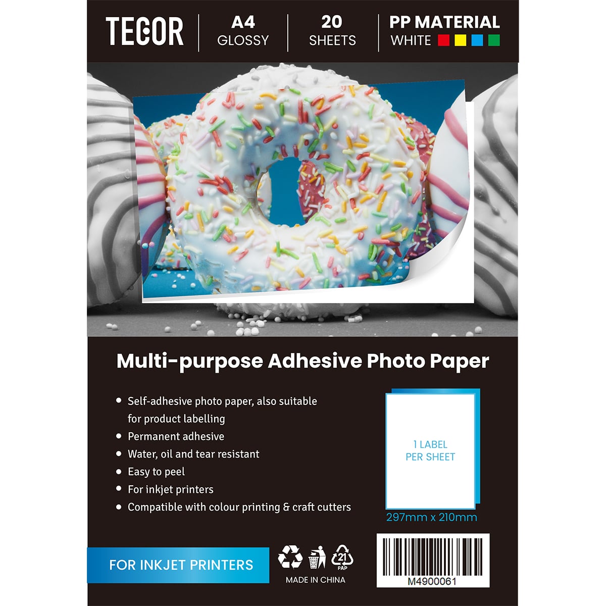 Avery #980013 White Glossy Laser Inkjet Rectangle Labels 18UP 62 x 42mm ...