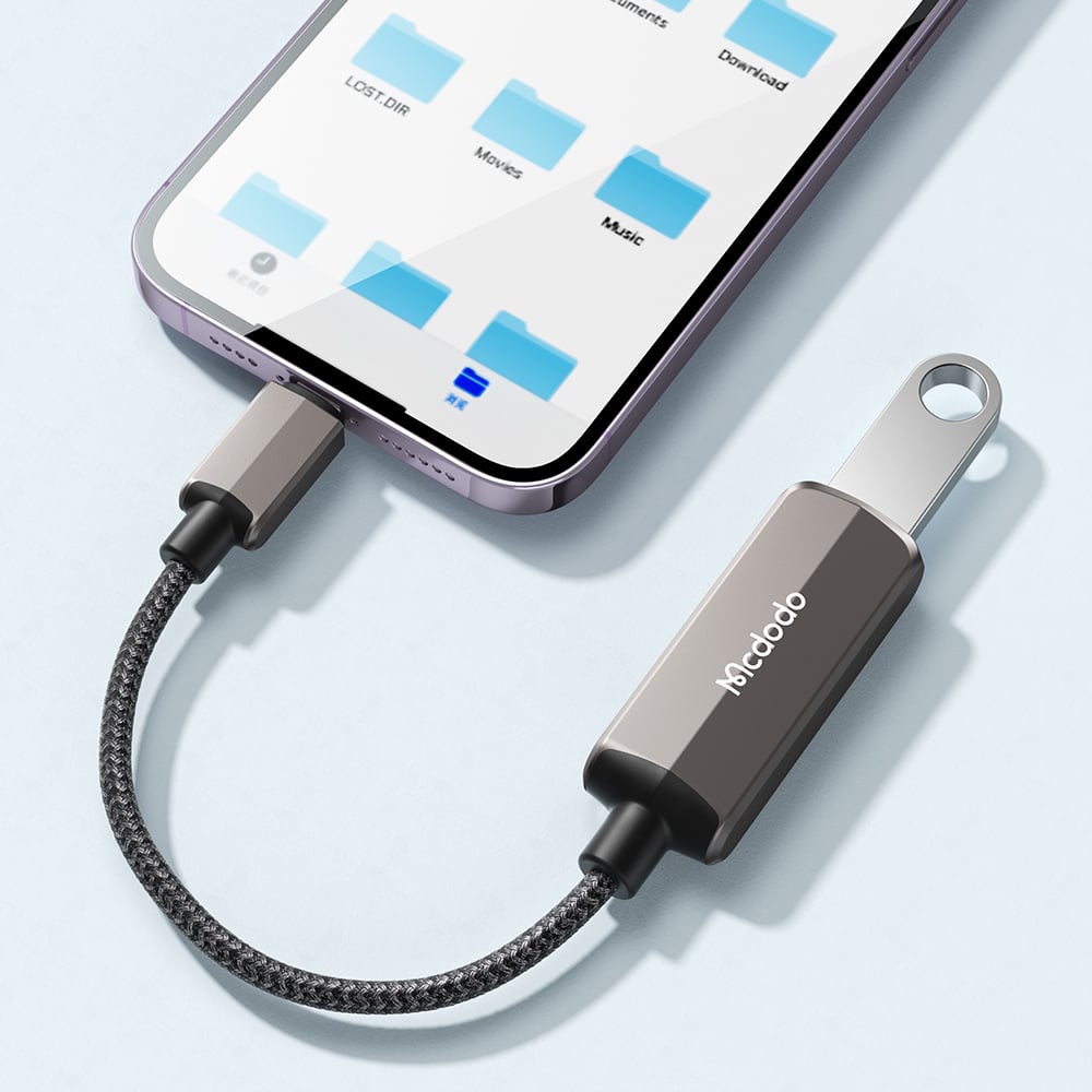 2-IN-1 OTG Convertor Lightning To USB-A 3.0 + Lightning for Charging ...