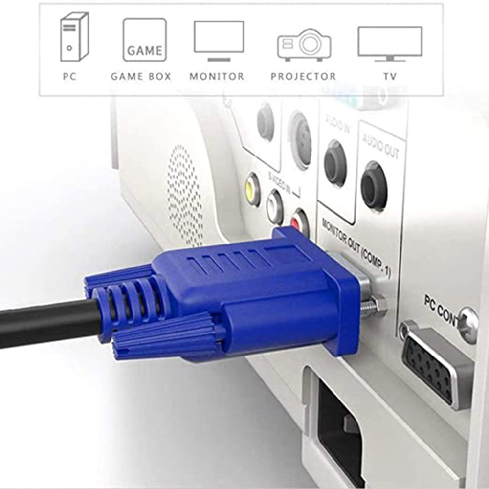 VGA Male to VGA Male Cable for Computer Monitors 1.8M - InkStation