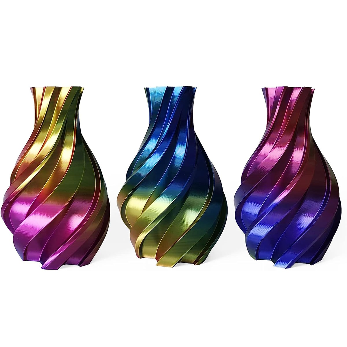 1 x Silk PLA 3D Filament 1.75mm Tricolour Gold & Blue & Fuchsia - 1KG ...