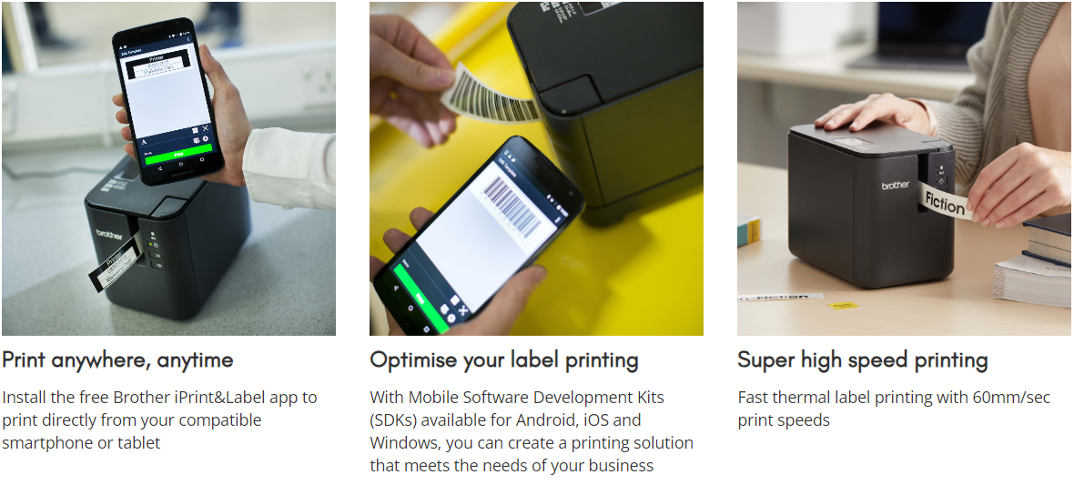 Brother PT-P950NW Professional Desktop Label Printer - USB, Wi-Fi ...