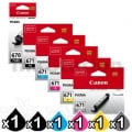 Canon 6 Pack Compatible PGI-670XL, CLI-671XL Inkjet Combo [2BK,1PBK,1C ...