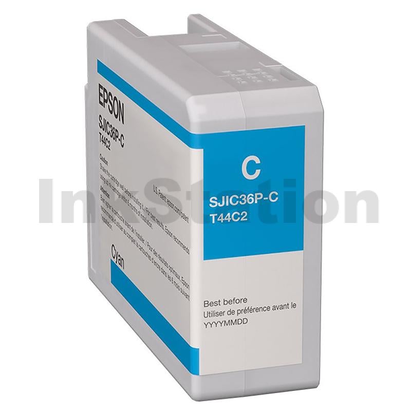 Epson Genuine SJIC36P-C Cyan Ink Cartridge C13T44C240 for ColorWorks ...