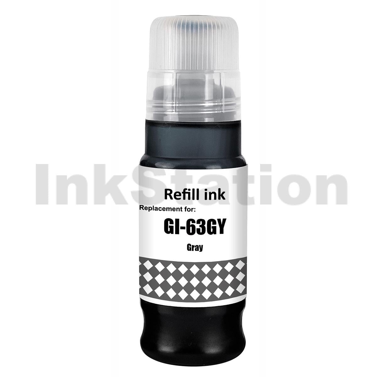 Canon Compatible GI63GY Grey Ink Bottle - 70ML - Ink Cartridges ...