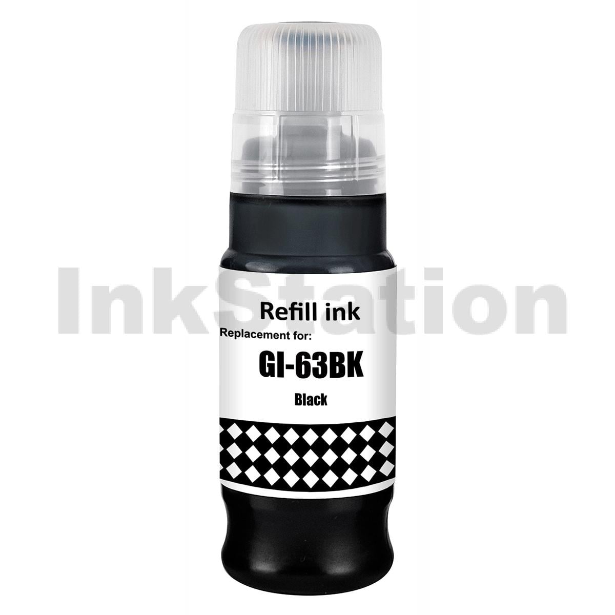 Canon Compatible GI63BK Black Ink Bottle - 70ML - Ink Cartridges ...