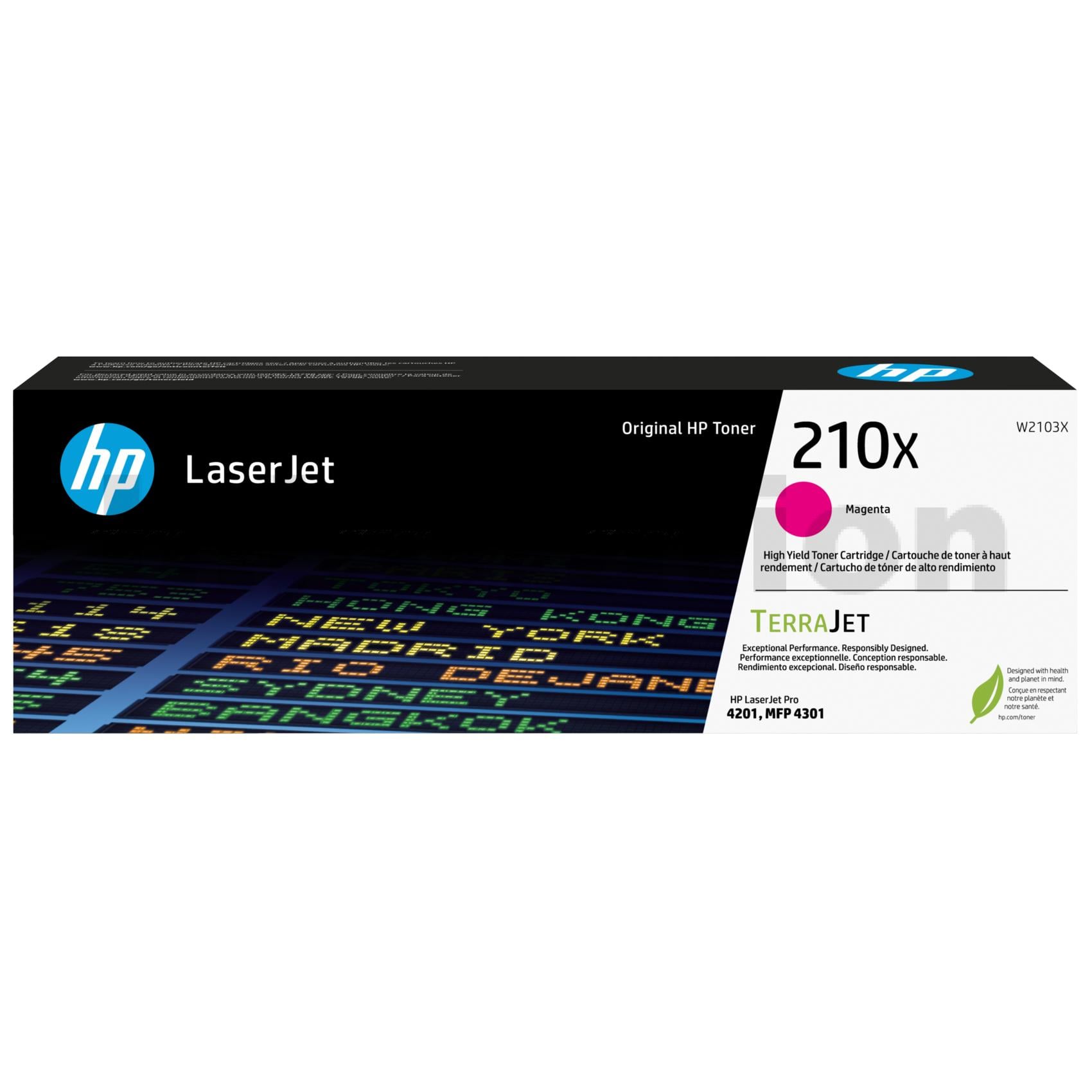 HP 210X W2103X Genuine Magenta High Yield Toner Cartridge - 5,500 pages ...