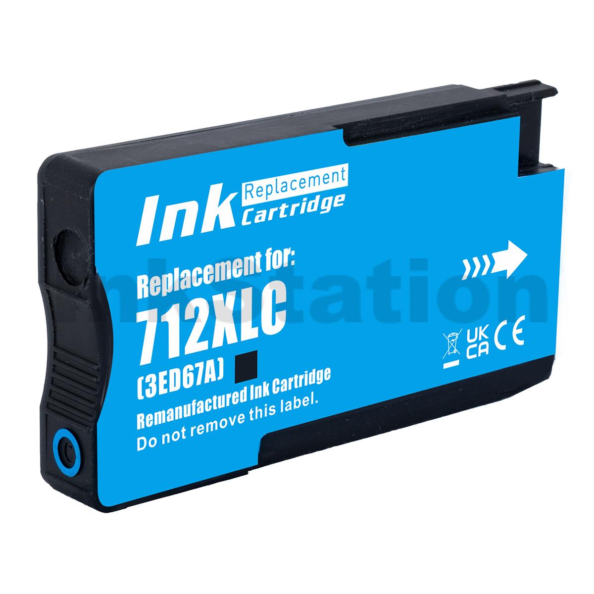 HP 712 Compatible Cyan Inkjet Cartridge 3ED67A 29ml - Ink Cartridges ...