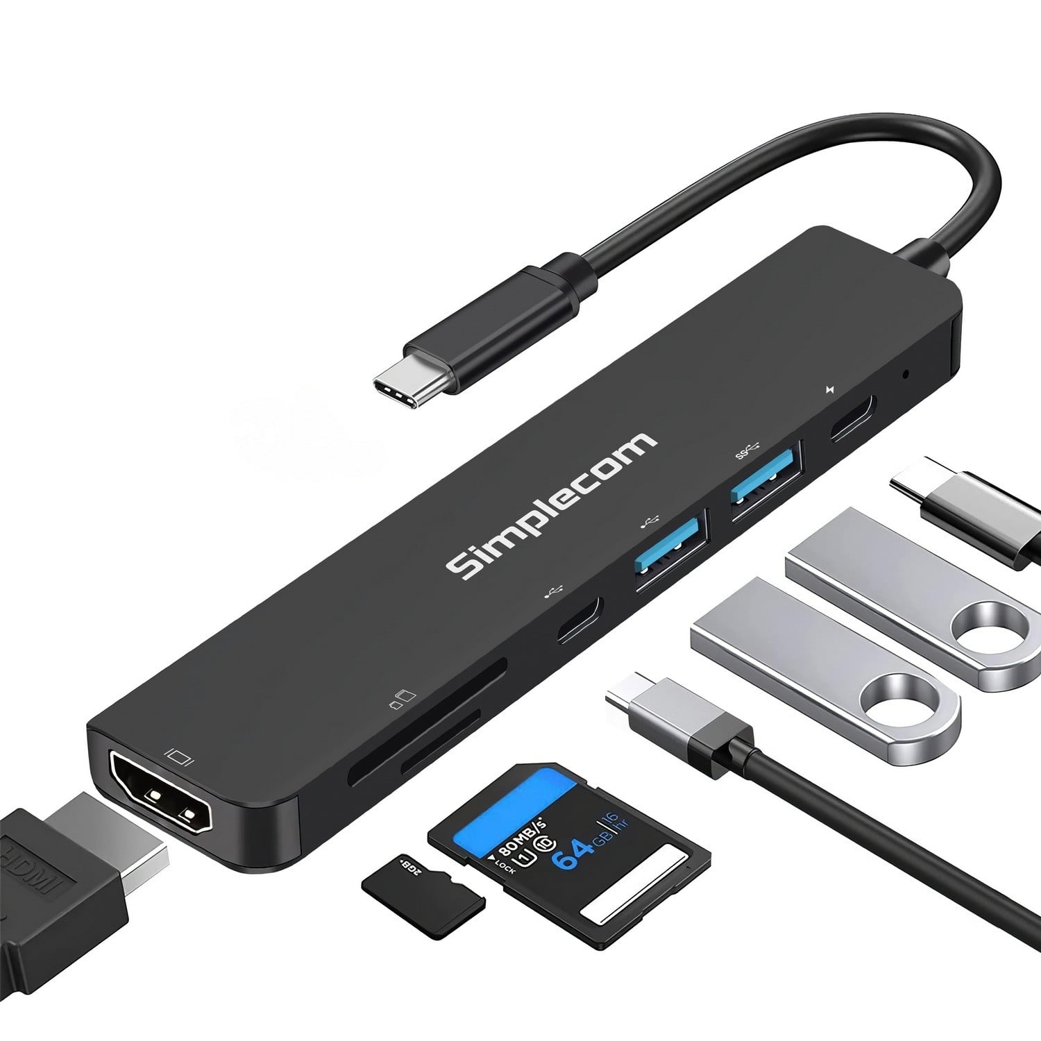 Klik USB-C DisplayLink Multi-Port Adapter with Dual HDMI, USB-C Data ...