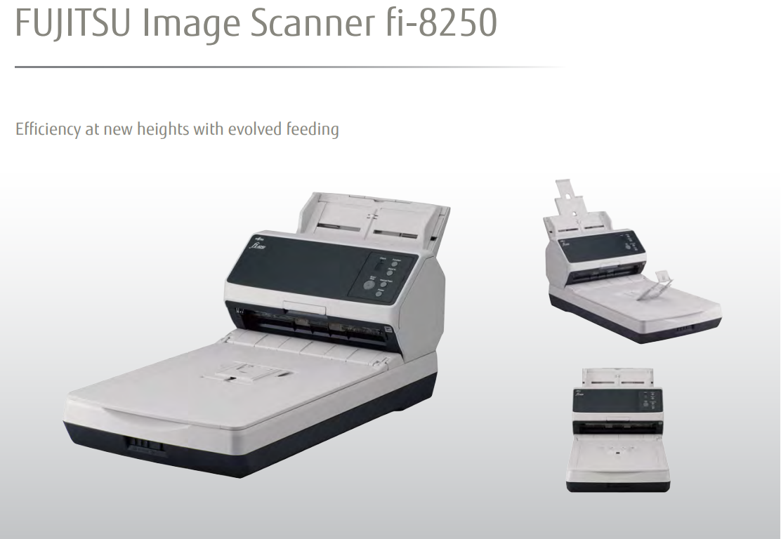 Fujitsu Ricoh FI-8250 A4 Duplex Document Scanner with 50ppm 100 Sheet ...