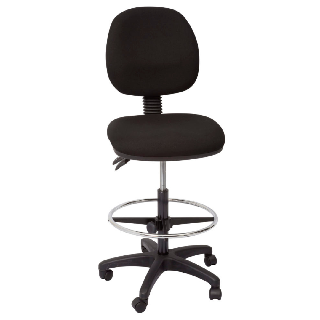Commercial Grade Medium Back Drafting Chair with 3yr Warranty Rapidline ...