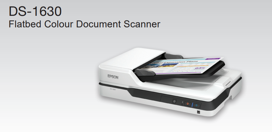 Epson DS1630 A4 Duplex Document Scanner with Flatbed - 50 Sheet ADF ...