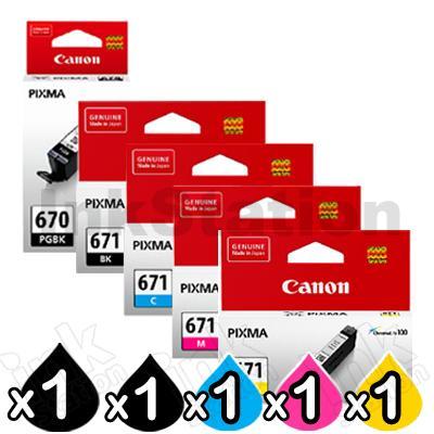 Canon 6 Pack Compatible PGI-670XL, CLI-671XL Inkjet Combo [2BK,1PBK,1C ...