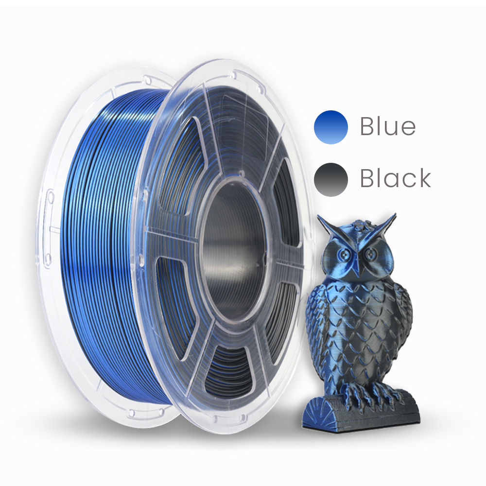 8 Colours Silk PLA+ 3D Filament 1.75mm Combo Pack (Black+White+Silver ...