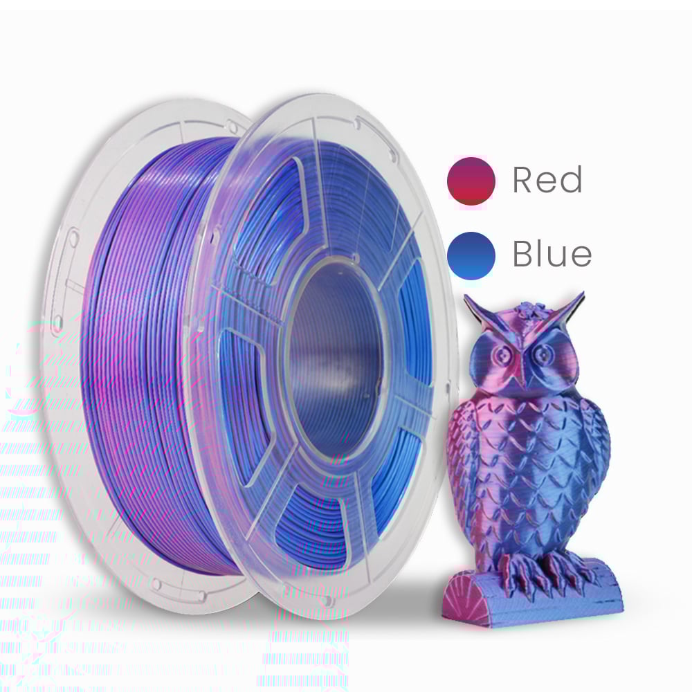 1 x Silk PLA+ 3D Filament 1.75mm Tricolour Red & Yellow & Blue - 1KG ...