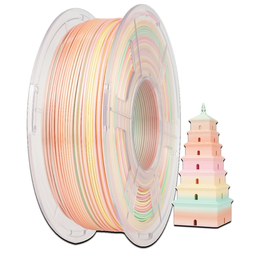 Rainbow Silk PLA 3D Filament 1.75mm - 1KG - InkStation