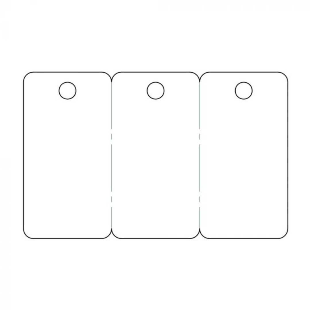 250x 3UP White PVC Key Tag Cards With Pre-Punched Hole (Total 750 Key ...