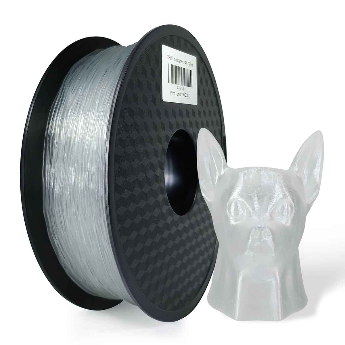 1 x TPU 3D Filament 1.75mm Transparent - 1KG - InkStation