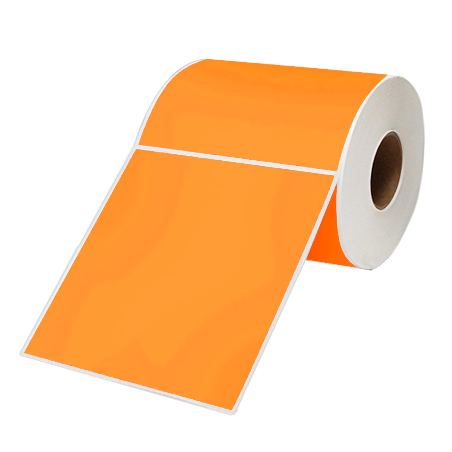 Perforated Direct Thermal Labels Orange 100mm X 150mm - 350 Labels per ...