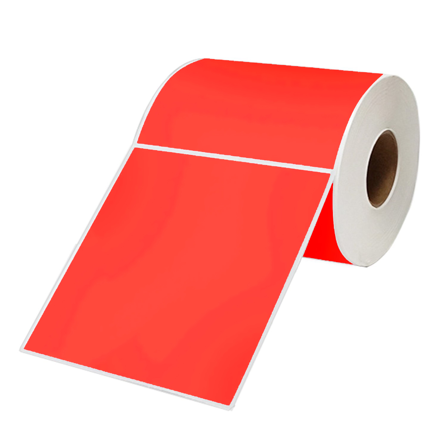 Perforated Direct Thermal Labels Red 100mm X 150mm - 350 Labels per ...