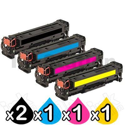 HP 5 Pack 410X (CF410X-CF413X) Compatible Toner Cartridges [2BK,1C,1M ...