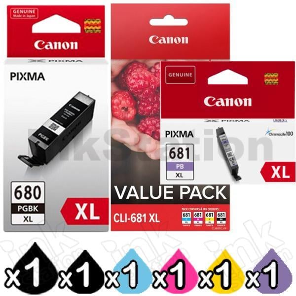 Canon 5 Pack PGI-680XXL CLI-681XXL Extra High Yield Compatible Inkjet ...